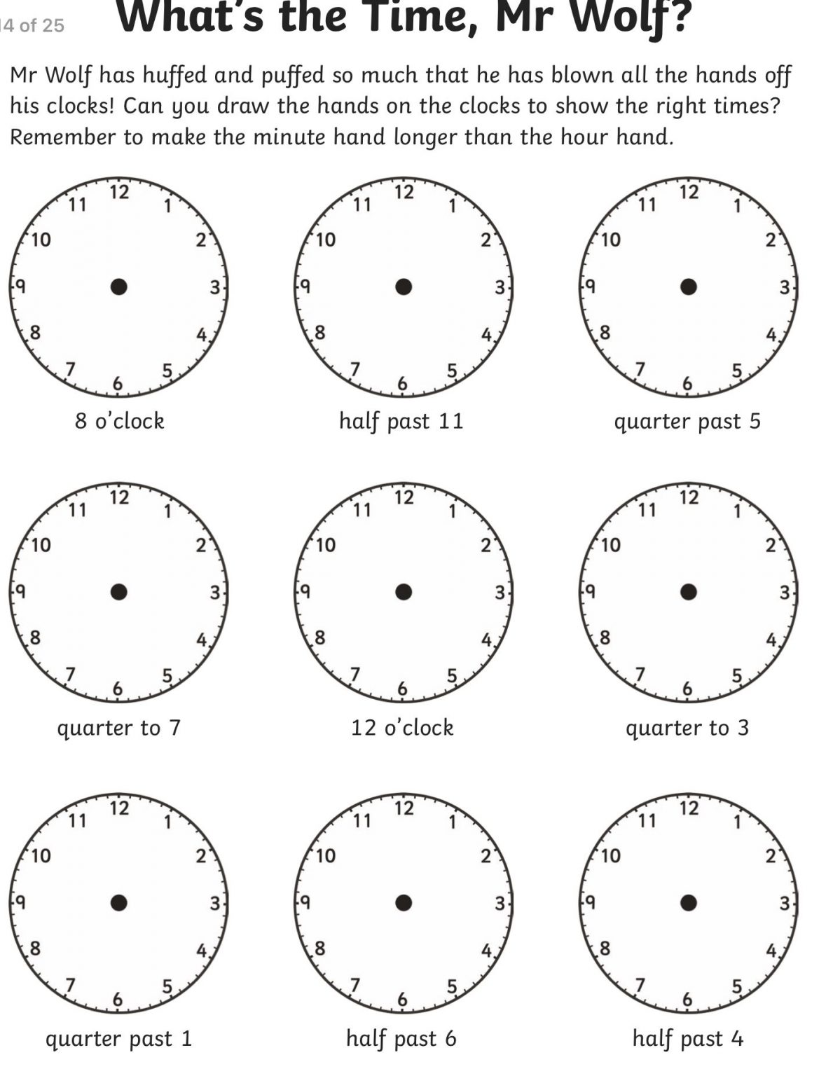 Time Worksheets Kindergarten